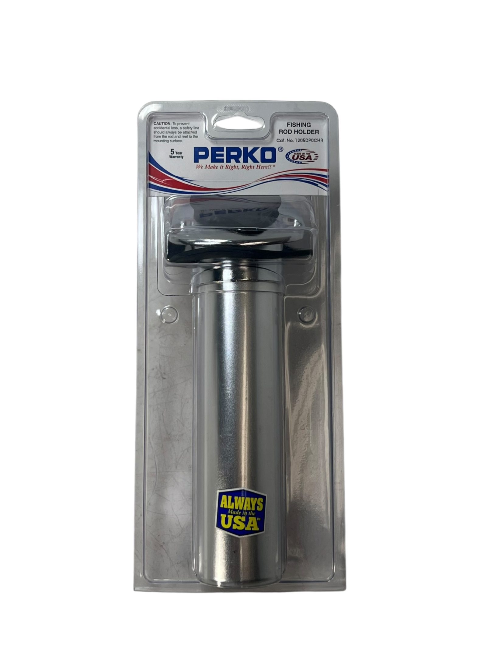 Perko 1205DP0CHR, Fishing Rod Holder, Flush Mount, 65 Degree Angled ...
