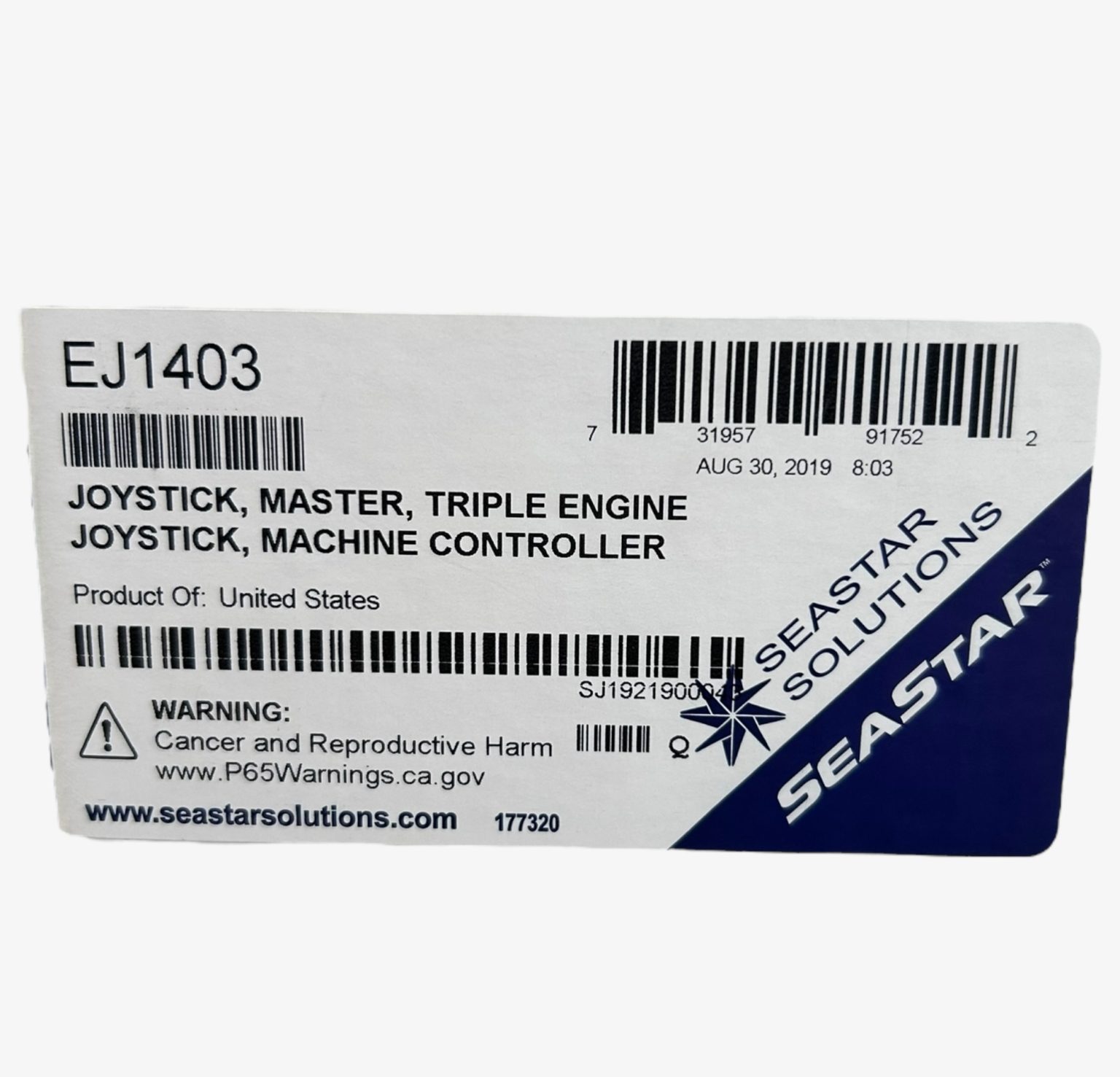 Sea Star Solutions EJ1403, Optimus 360 Master Joystick Triple Engine ...