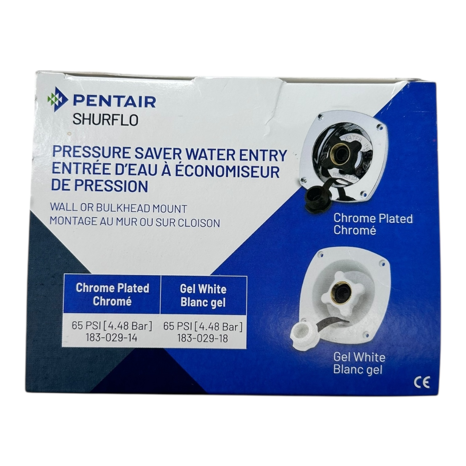 Shurflo Pentair 183-029-14, Wall Or Bulkhead Mount Pressure Saver Water ...