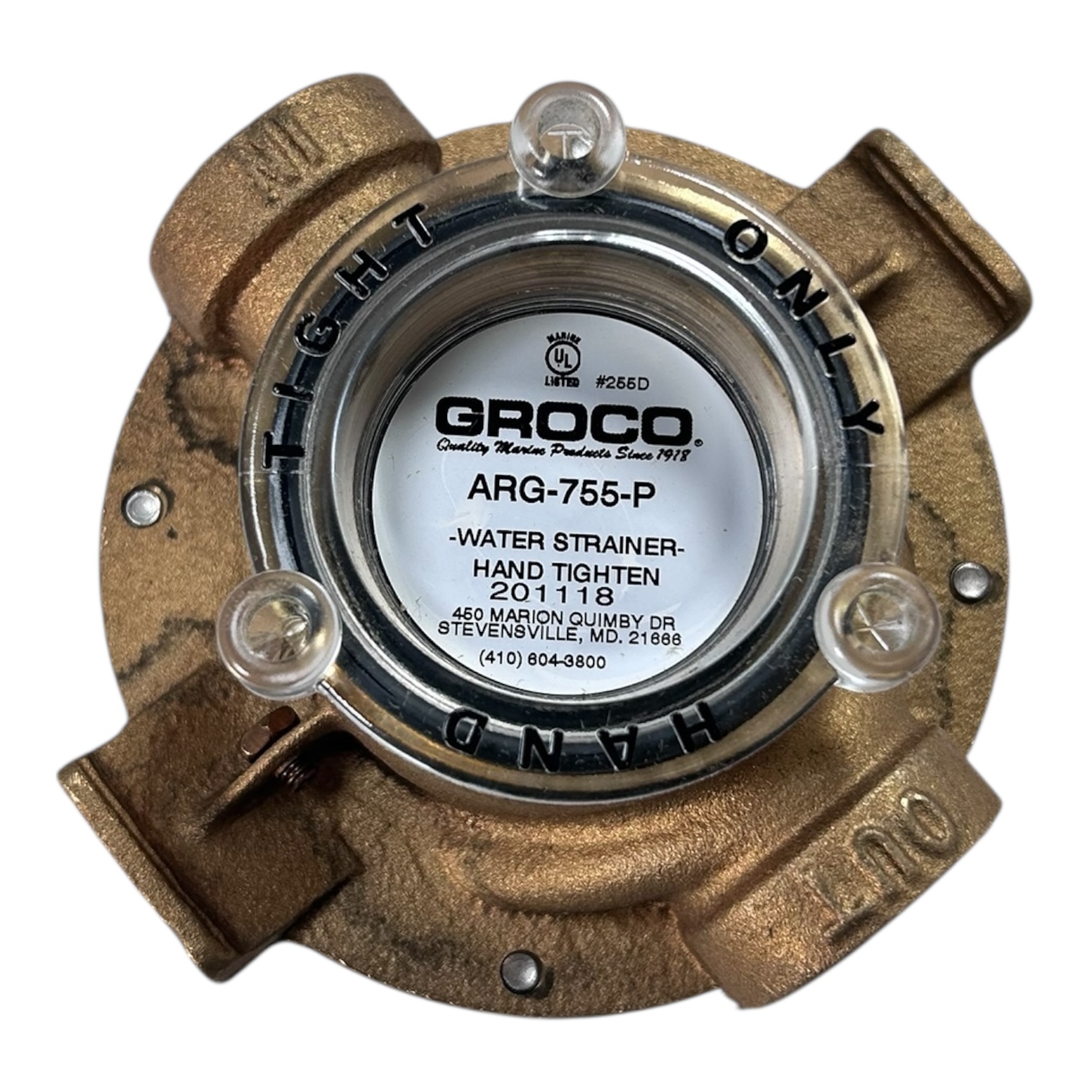 Groco ARG-755-P, Raw Water w/ Plastic Strainer Assembly 3/4'' NPT - NEW ...