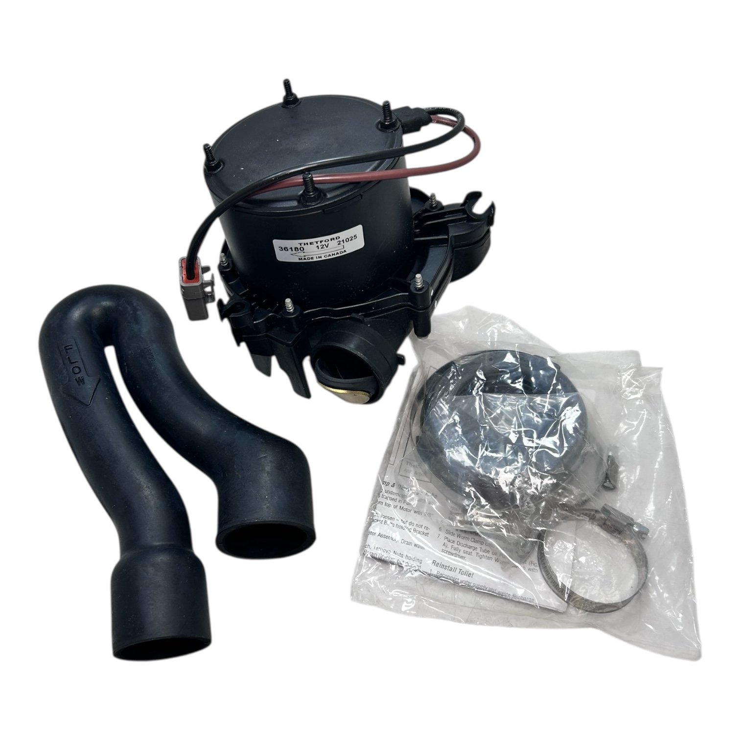 Thetford 36750, EZ Fit Discharge Pump Motor Assembly w/ Hose - 12V ...
