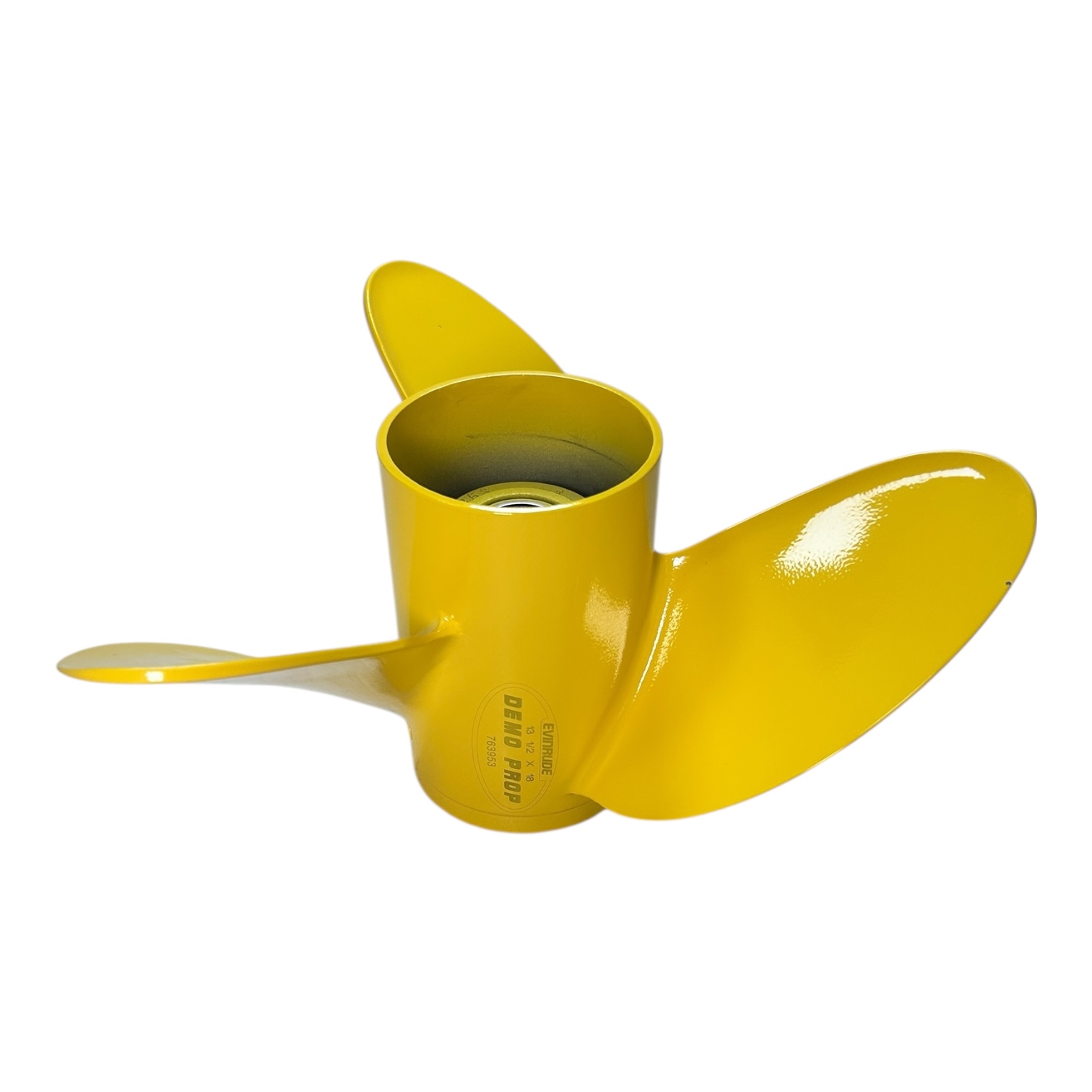 Evinrude Johnson 3 x 13 1/2 x 18 RH, Yellow SS Propeller, 763953 (Demo ...