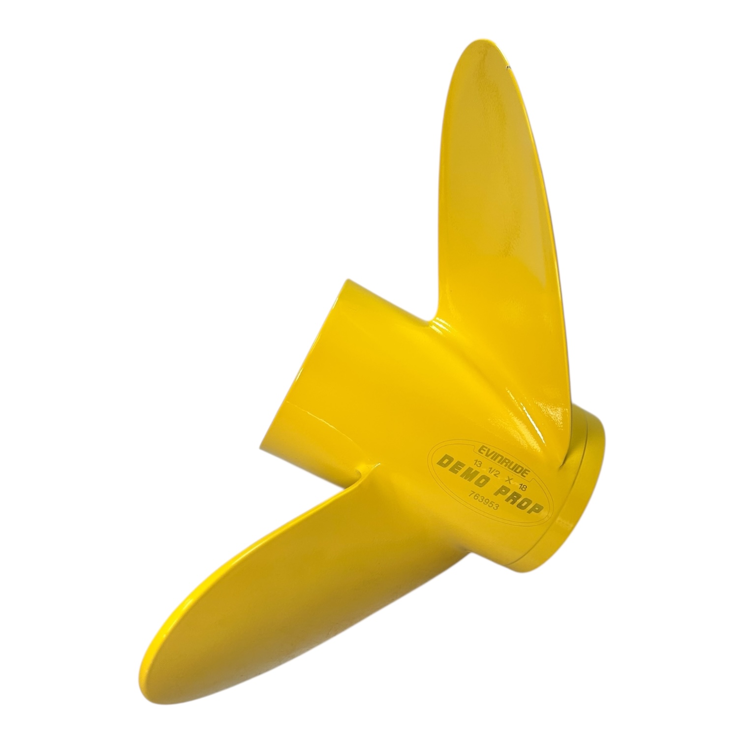 Evinrude Johnson 3 x 13 1/2 x 18 RH, Yellow SS Propeller, 763953 (Demo ...