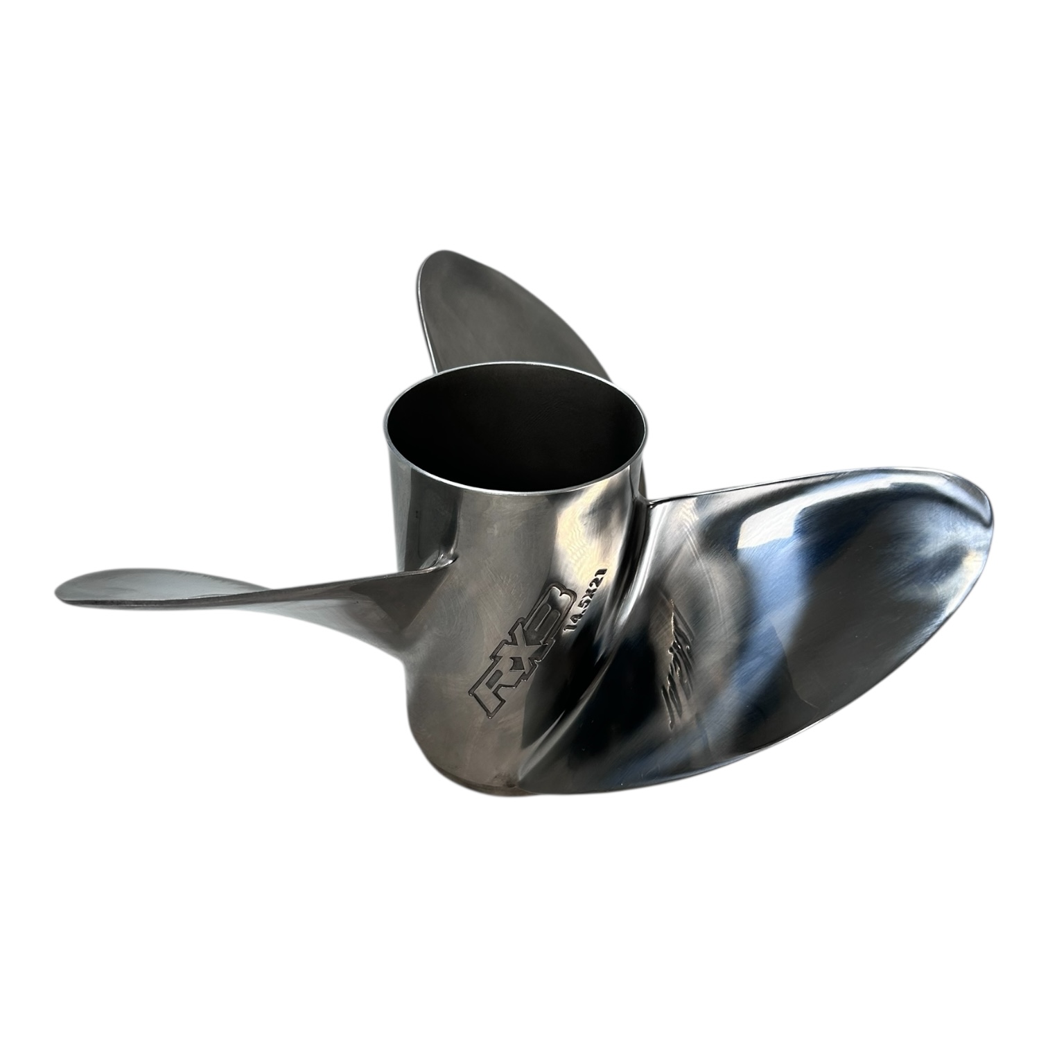 Evinrude Johnson 3 x 14 1/2 x 21, Stainless Steel RX3 Propeller 177356 ...