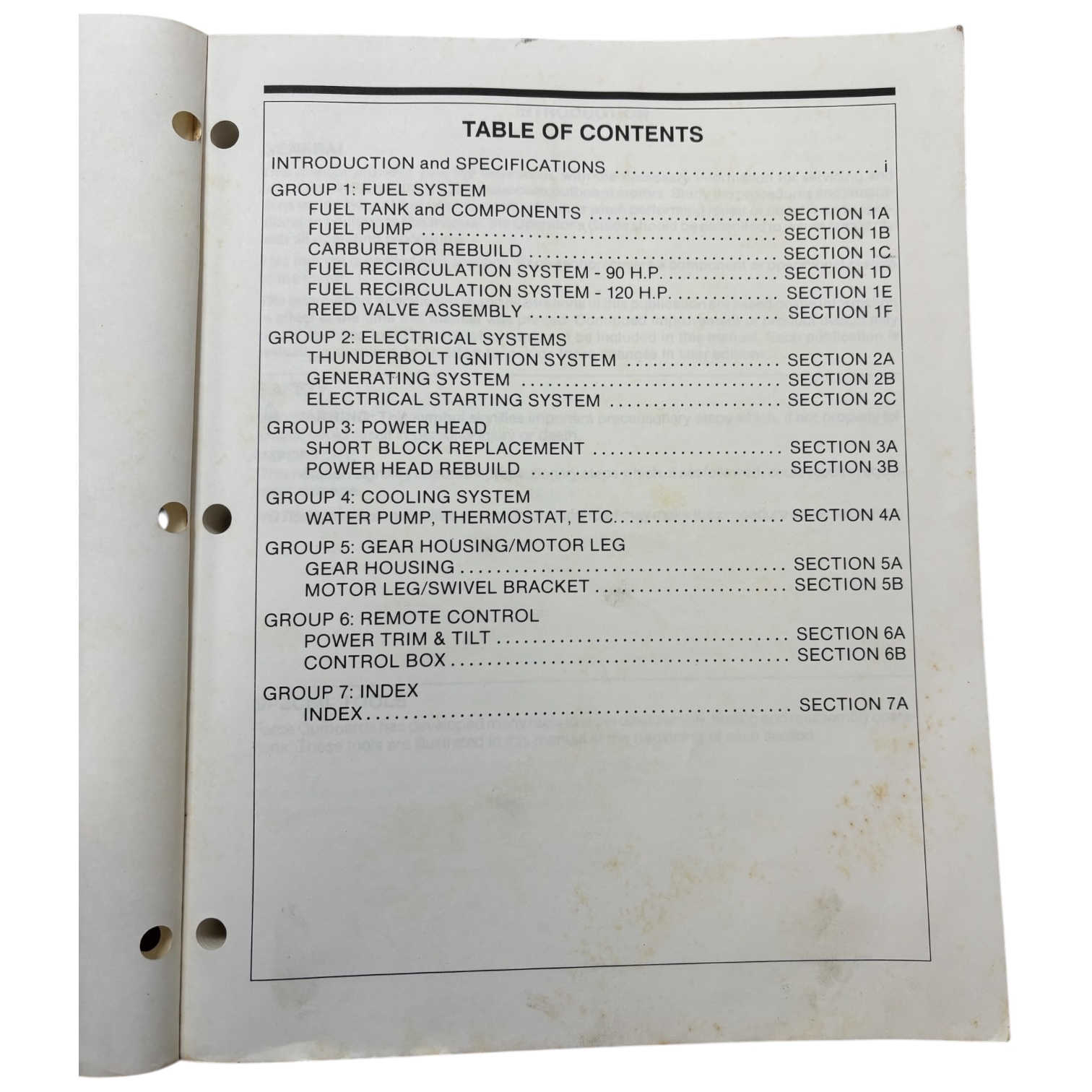 Force Outboards 90-823267, 90 and 120 HP. 1992 Models Service Manual ...