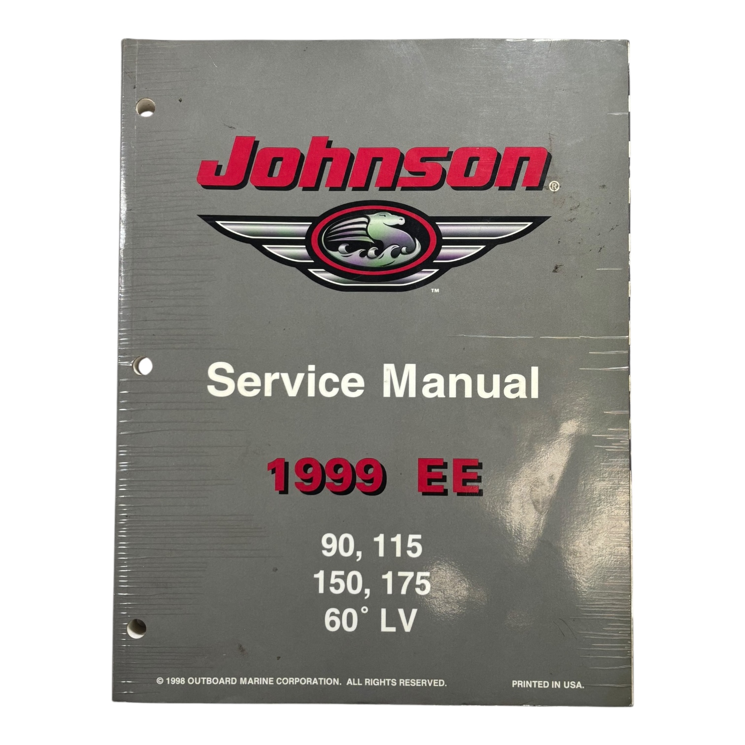 Johnson 787031, 1999 EE 90/115/150/175 60 Degree LV Service Manual ...
