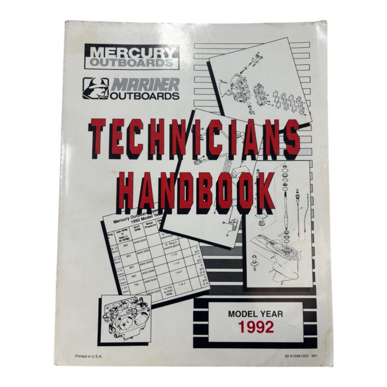 Mercury Mariner Outboards 90-816981920, Technicians Handbook Model Year ...