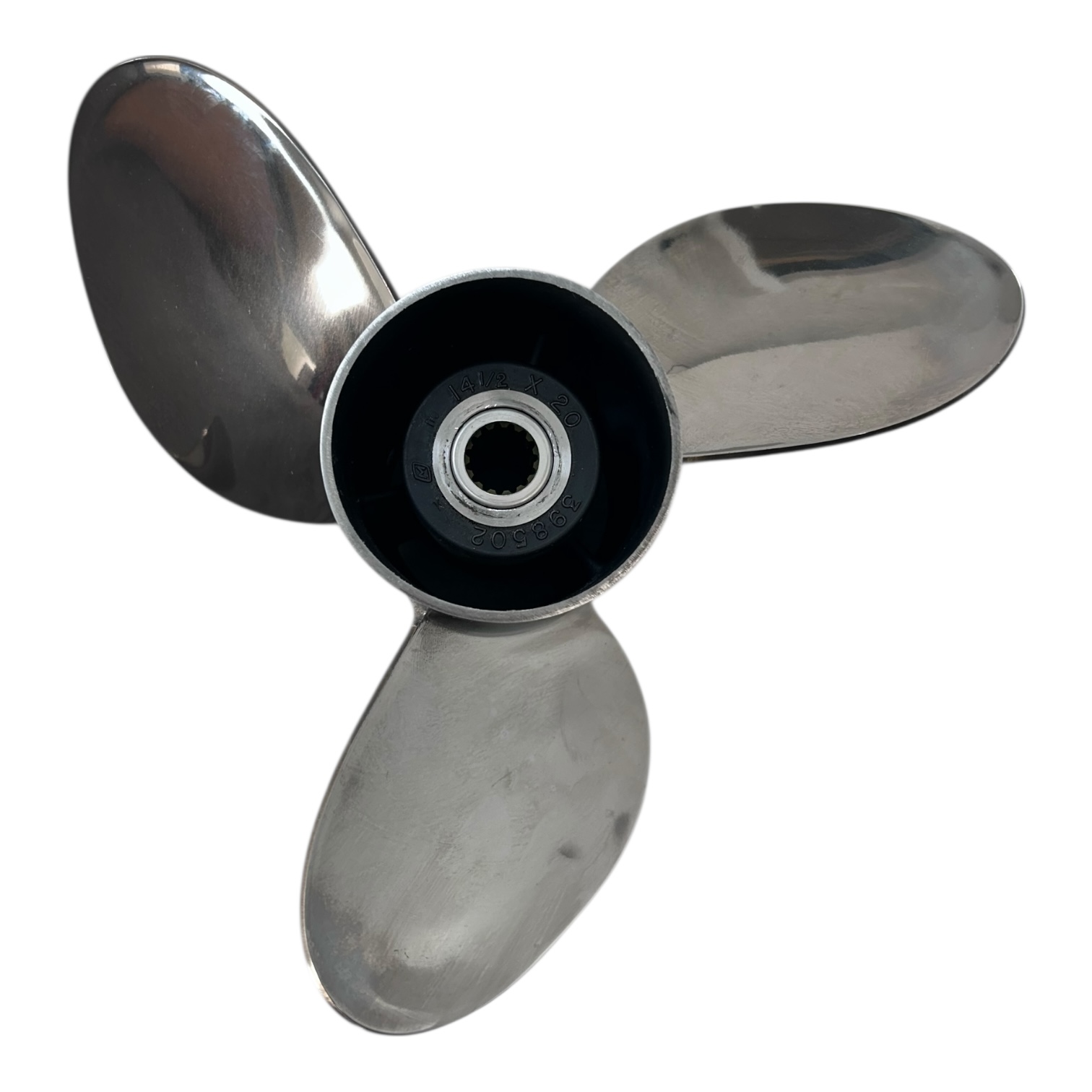 OMC Evinrude Johnson 3 x 14 1/2 x 20, Raker Propeller , 398502 - LH ...