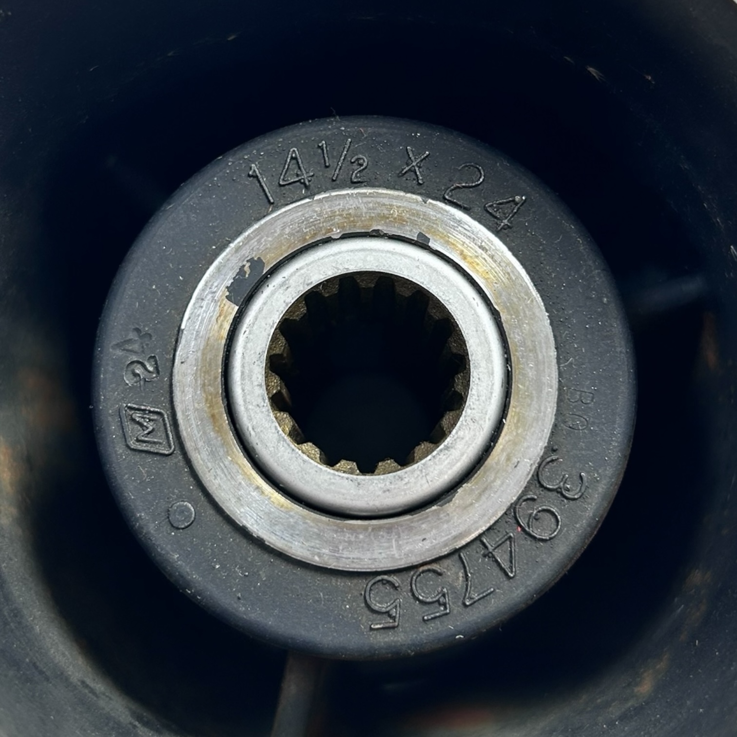 OMC Evinrude Johnson 3 x 14 1/2 x 24 , Raker Propeller 394755 - RH ...