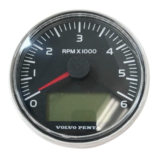 Volvo Penta EVC Tachometer Gauge 6000rpm, Black, 21628165, OEM (Missing ...