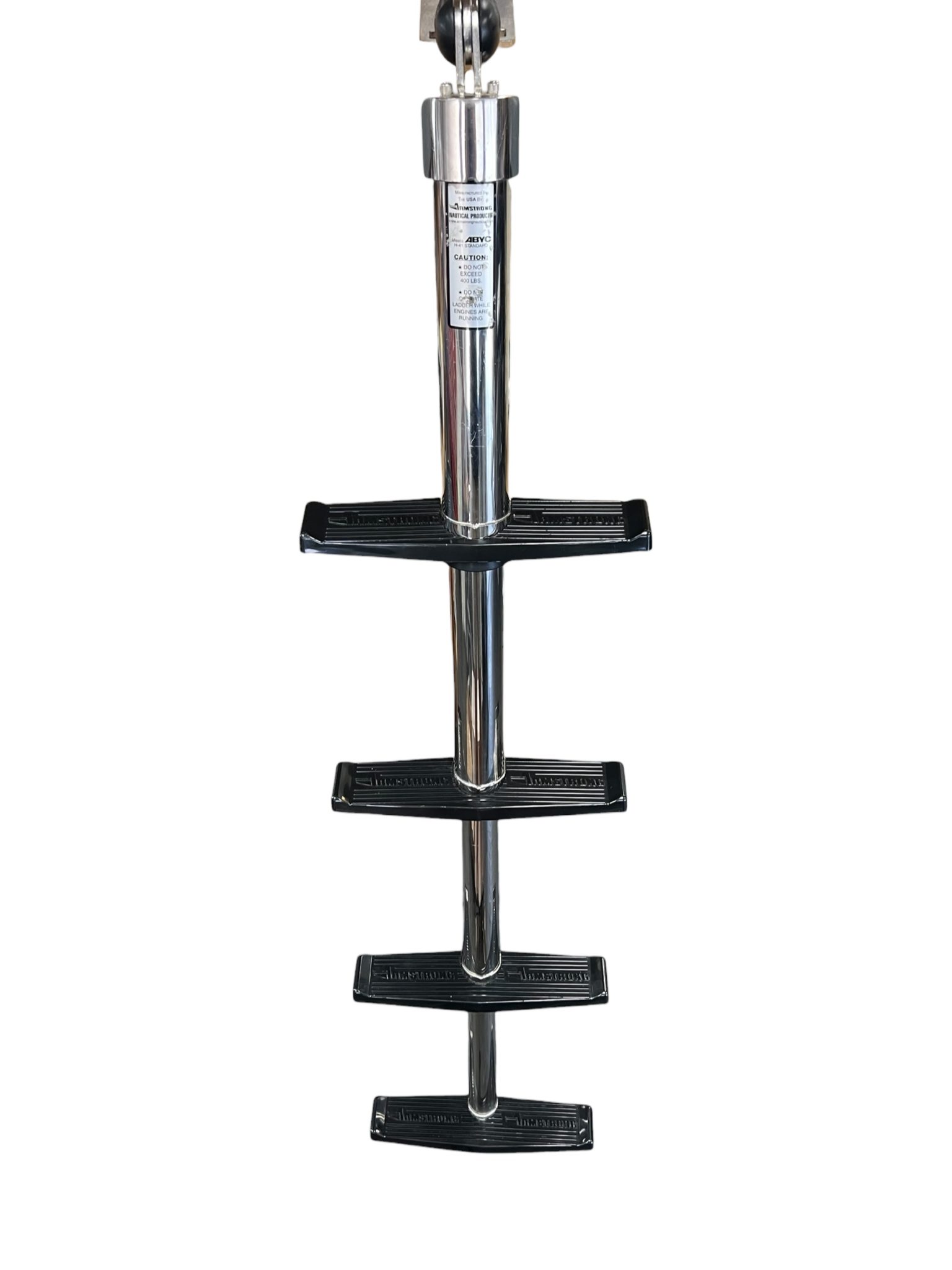 Armstrong Nautical, 4 Step Telescoping Ladder, 48in Deployed, w ...