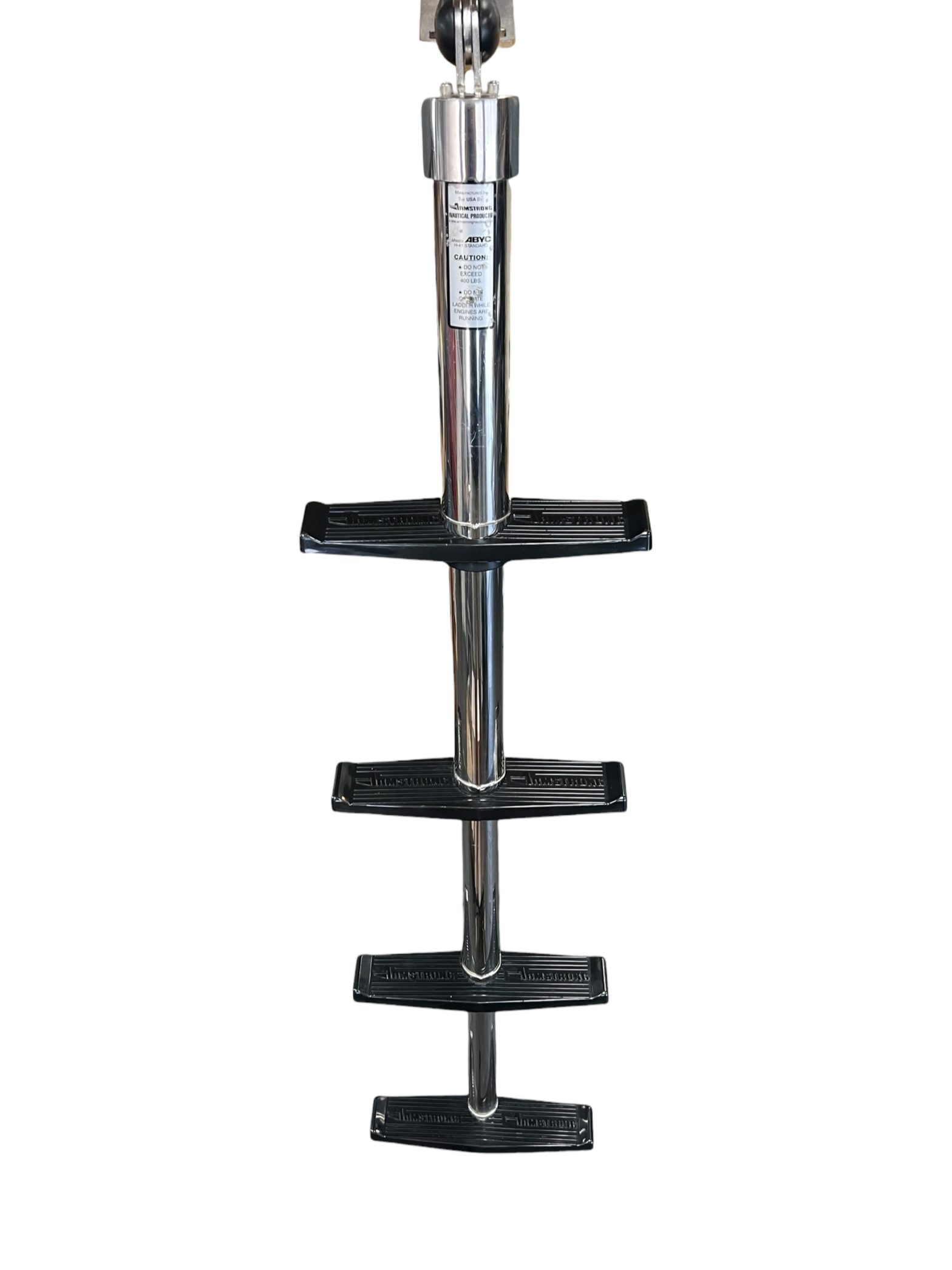 Armstrong Nautical, 4 Step Telescoping Ladder, 48in Deployed, w ...