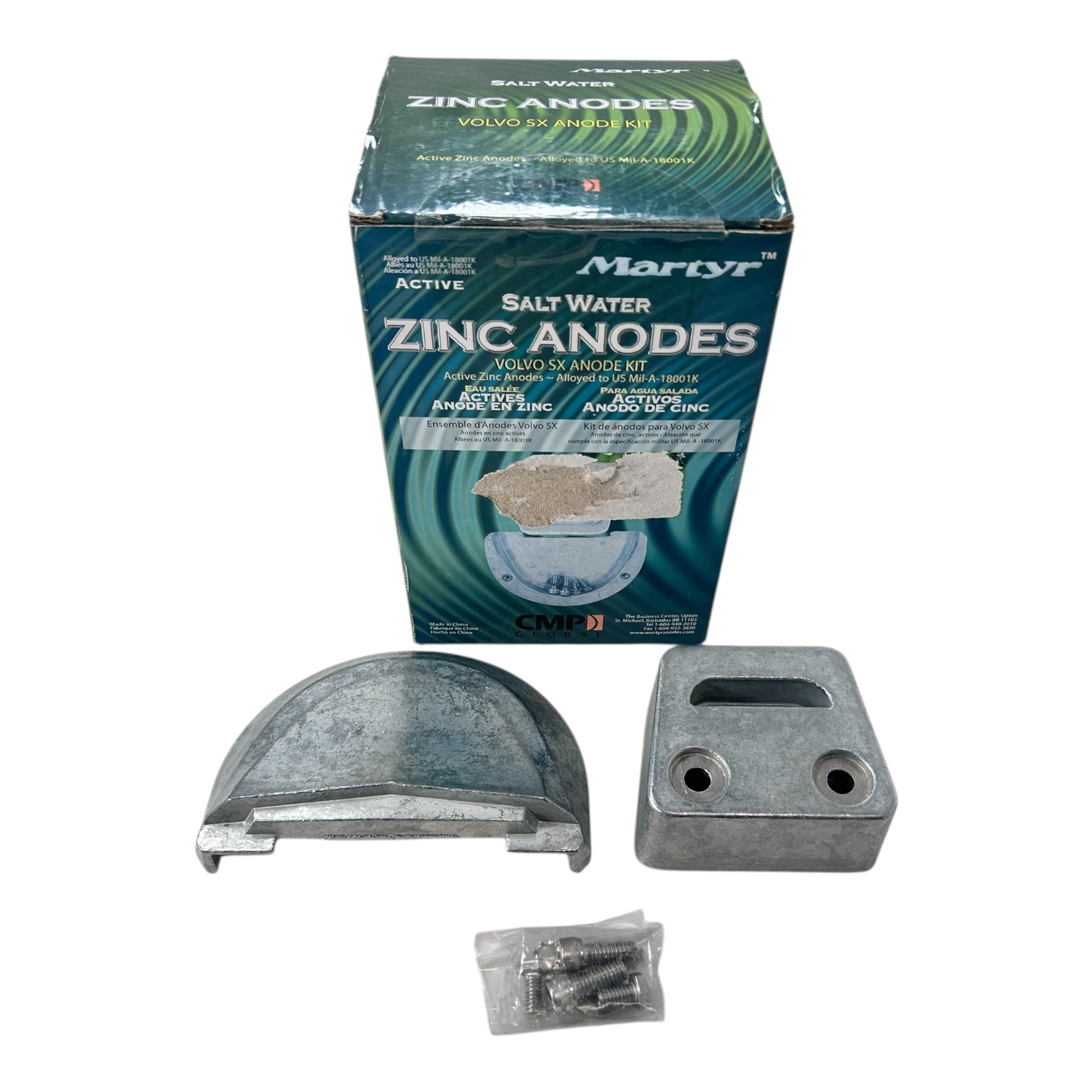 Martyr CMSXKITZ, Salt Water Zinc Volvo SX Anode Kit - Max Marine Outlet