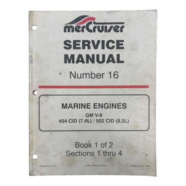 MerCruiser Service Manual #16 Marine Engines GM V-8 454 CID/502 CID ...