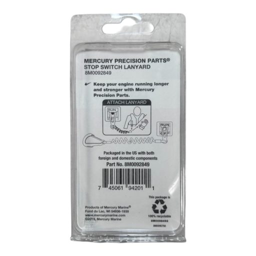 Mercury 8M0092849, Marine Stop Switch Lanyard, OEM - 4 Pack - Max ...