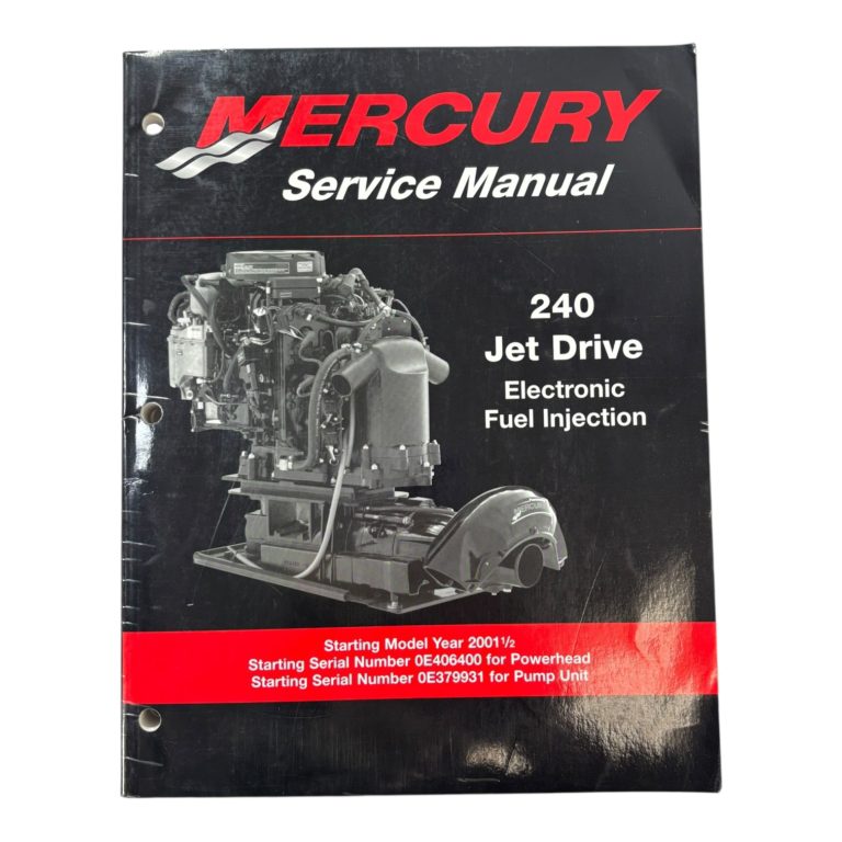 Mercury Service Manual 240 Jet Drive Electronic Fuel Injection (2001 ...