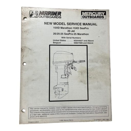Mercury Mariner 90-826883R1, New Model Service Manual (1996) - Max ...