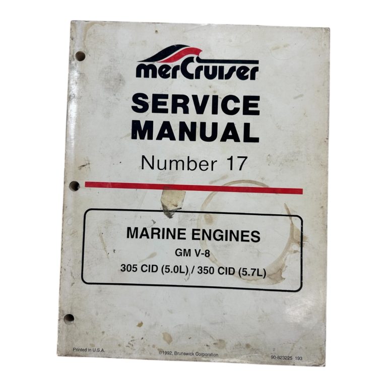 Mercury MerCruiser 90-823225, GM V-8 Marine Engines Service Manual #17 ...