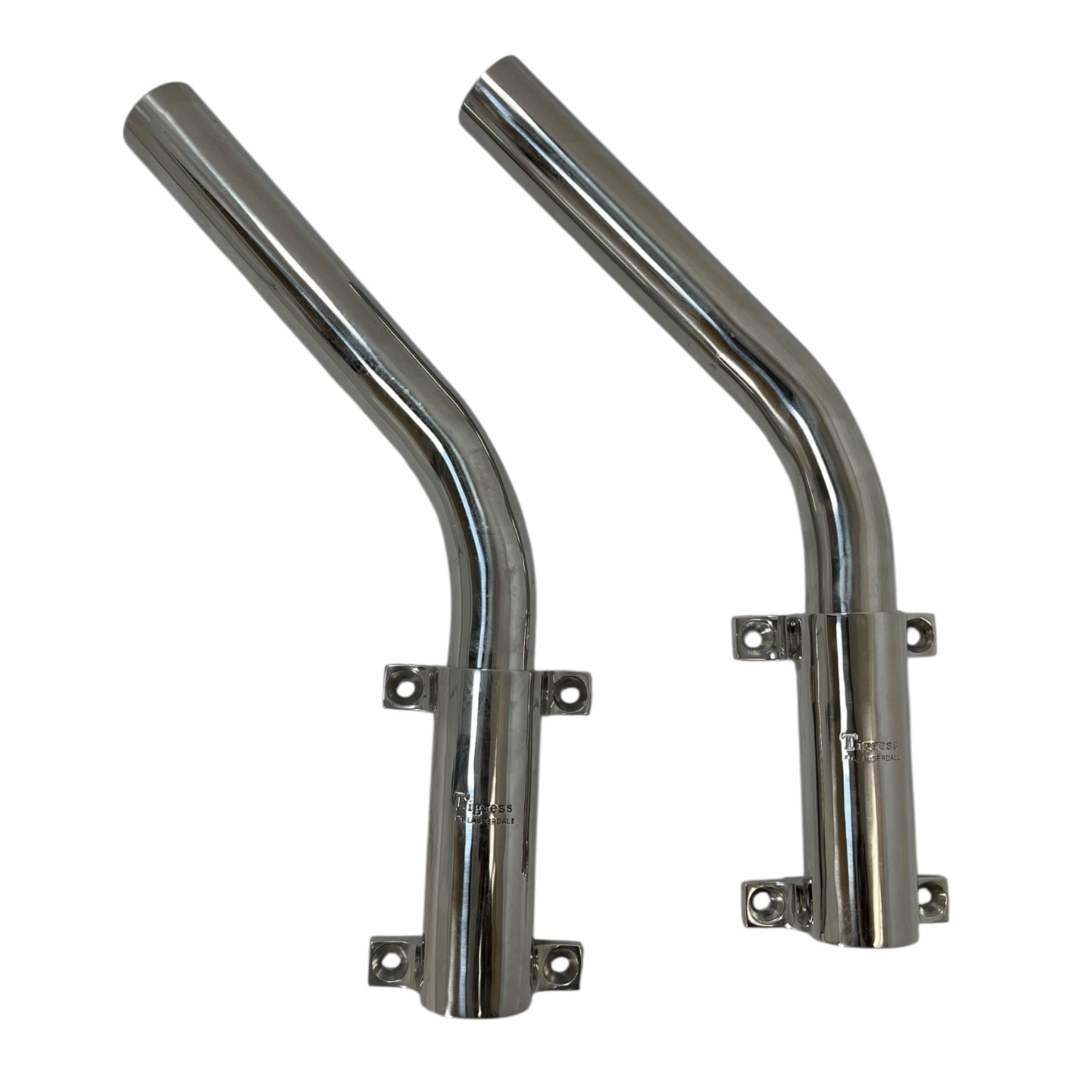 Tigress 88505, SS Side Mount Outrigger Holders (Silver) - Max Marine Outlet
