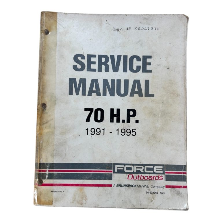 Force outboards 90-823266, 70 HP 1991-1995 Marine Service Manual - Max ...