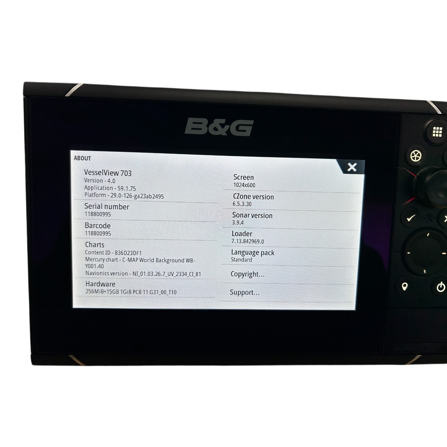 Mercury Marine 8M0124497, Vessel View 703 Touch Screen Display w/ Sun ...